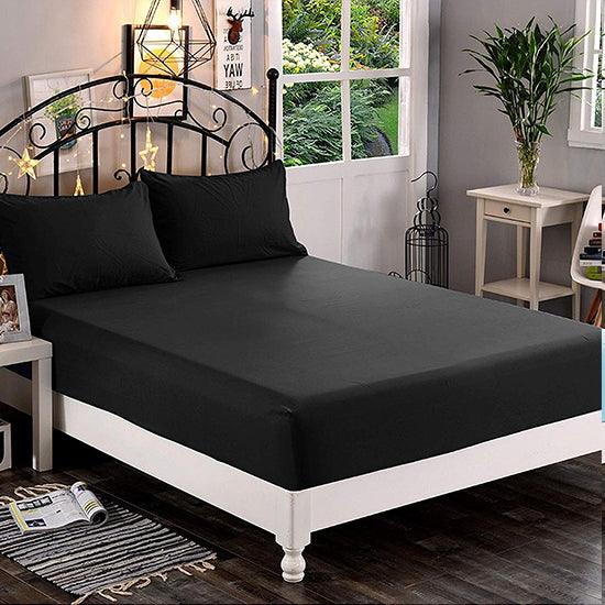Fitted sheet Black The Linen House